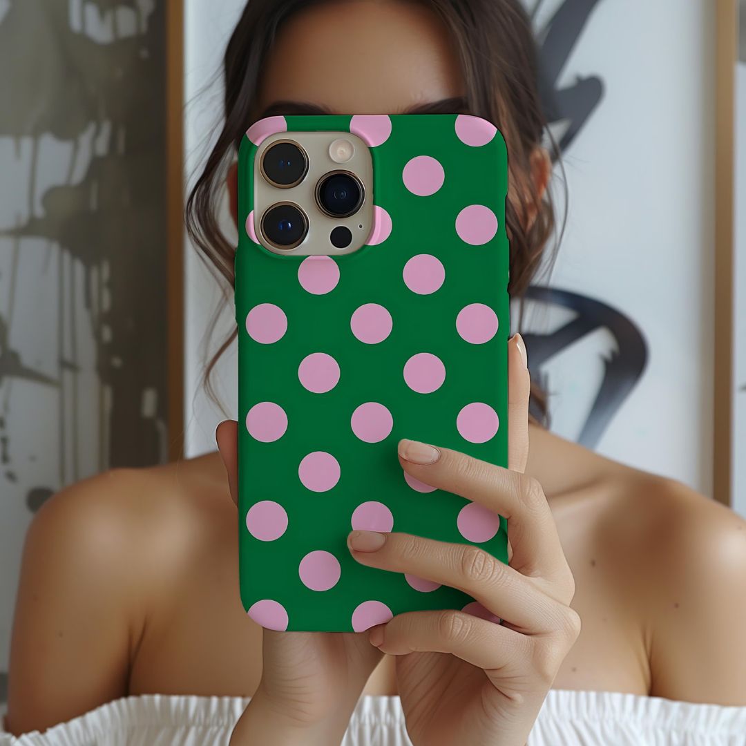 Dots Green Polka Dot iPhone Case – Creative Case Place